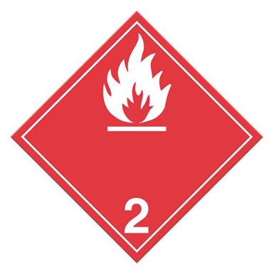 CLASS 2 UN1075 PLACARD